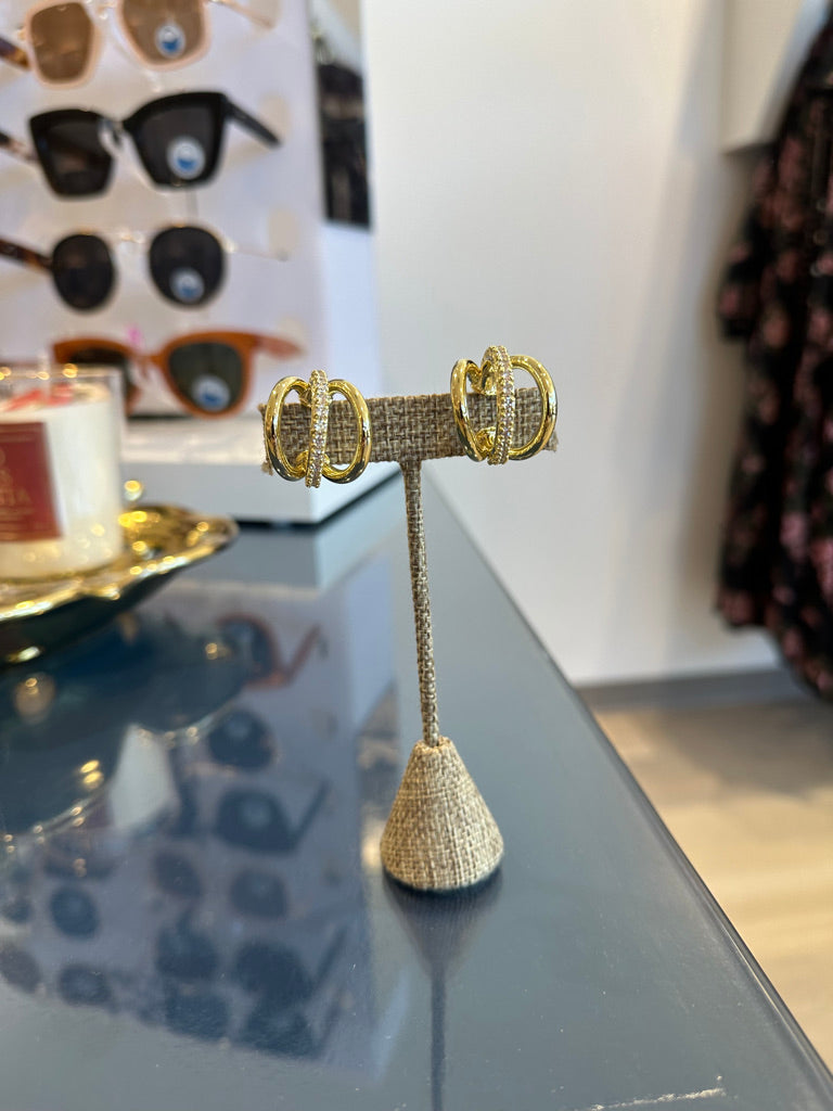 Sheila Fajil Triple Claire Hoops w/ CZ's – The Farmer's Daughter